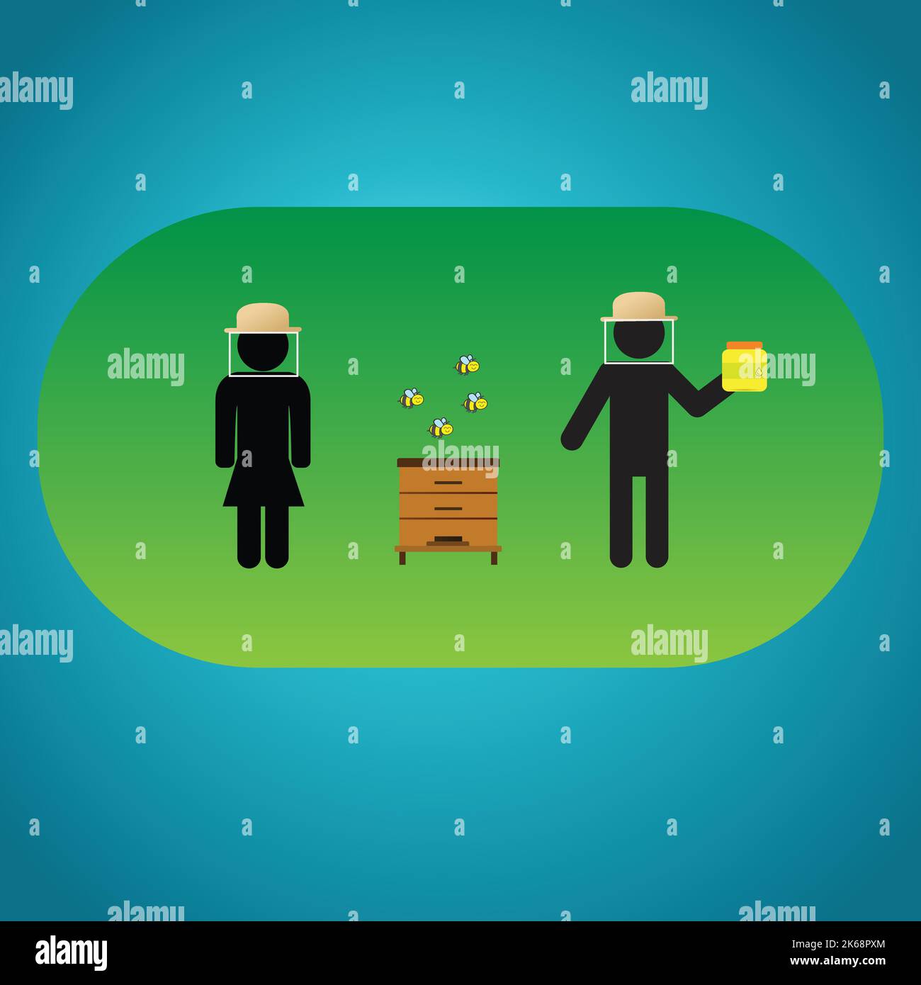 Beekeepers work people in Stock Vector Images - Alamy
