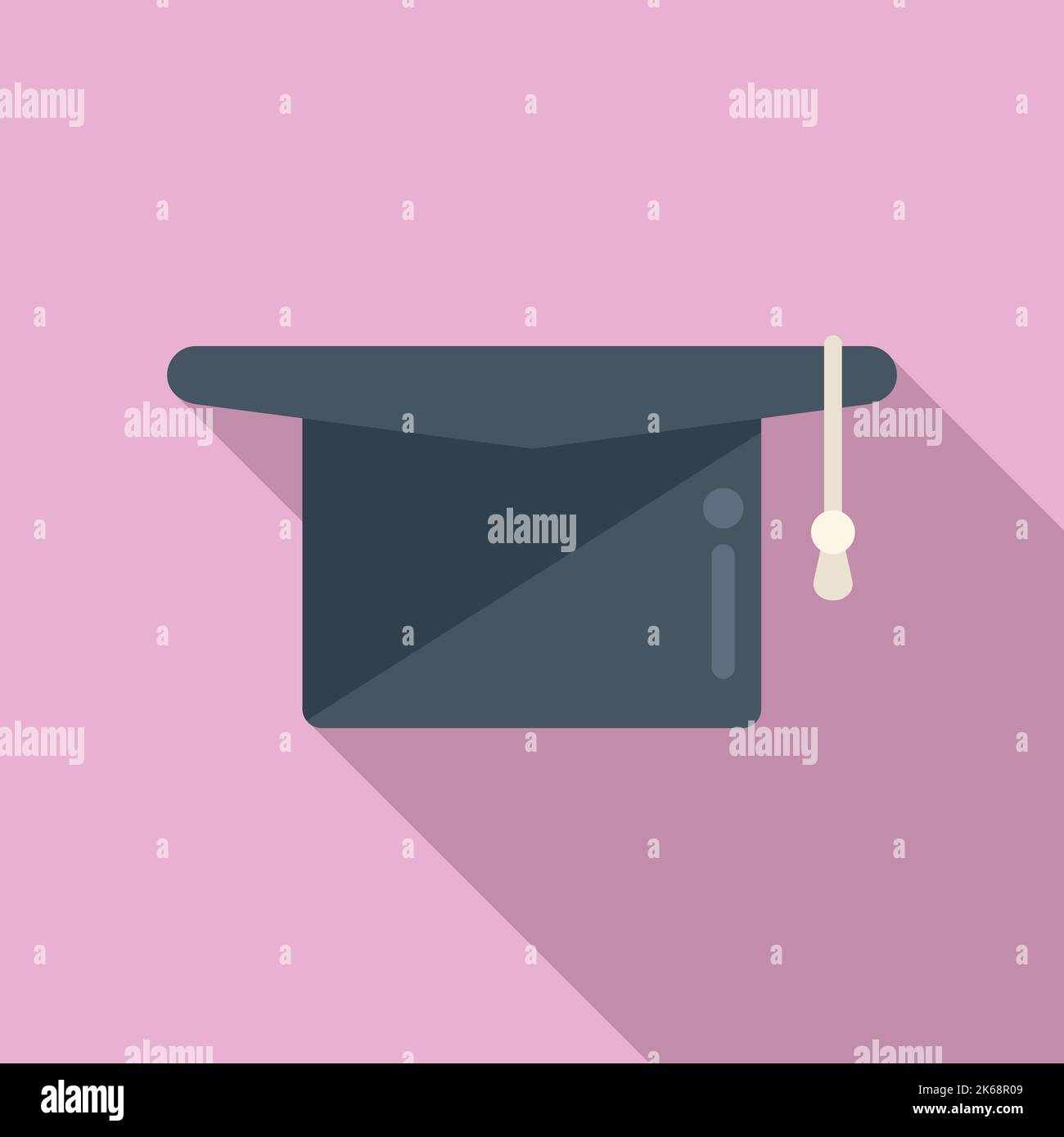 Graduation hat icon flat vector. Test exam. Mark sheet Stock Vector ...