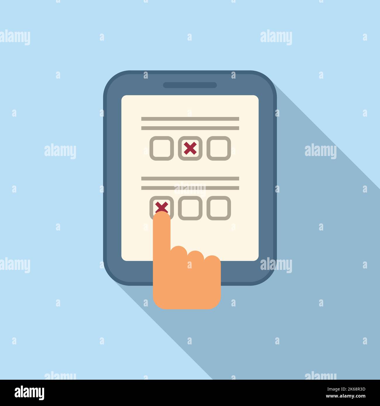 Student tablet questionnaire Stock Vector Images - Alamy