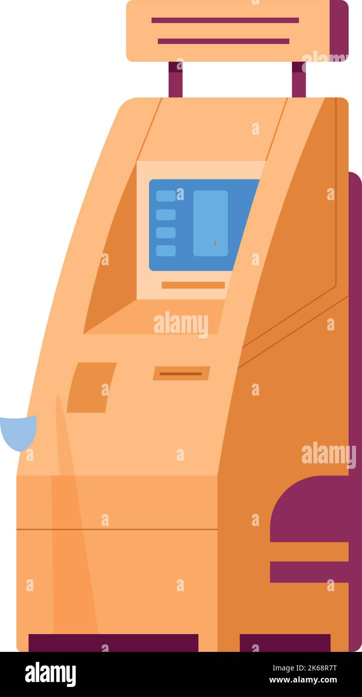 Atm machine icon. Banking payment money service isolated on white ...