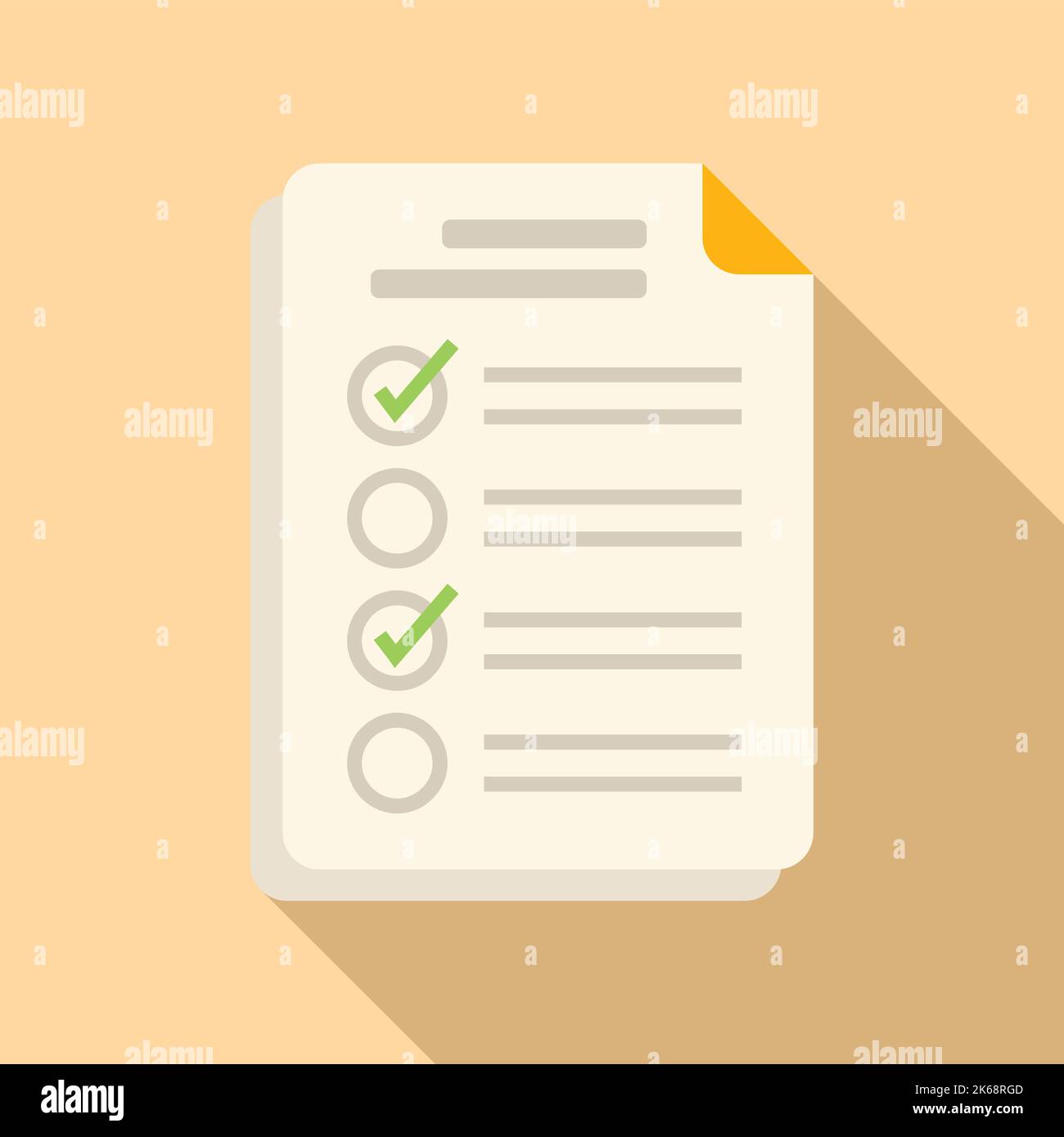 Paper mark test icon flat vector. Exam answer. Form sheet Stock Vector ...