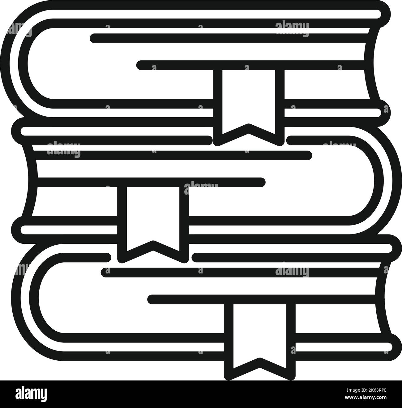 Book stack icon outline vector. Form check. Sheet paper Stock Vector ...