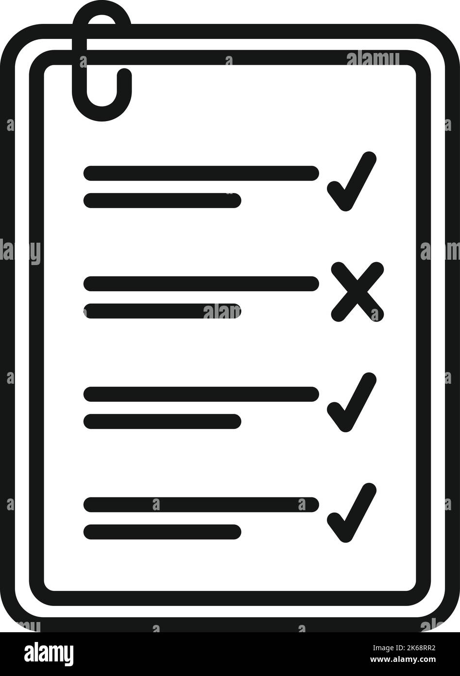 Survey test icon outline vector. Answer paper. Check form Stock Vector ...