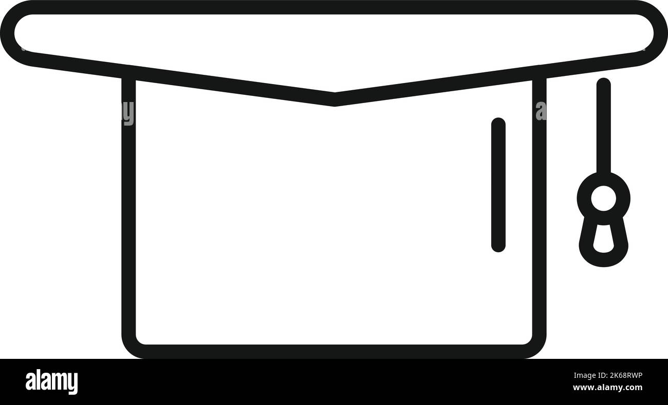 Graduation hat icon outline vector. Test exam. Mark sheet Stock Vector ...
