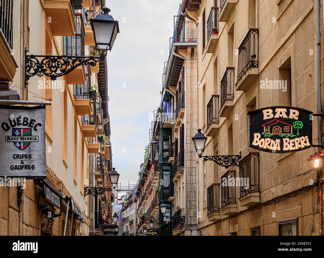 San Sebastian, Spain - June 25, 2021: Basque restaurants and bars ...