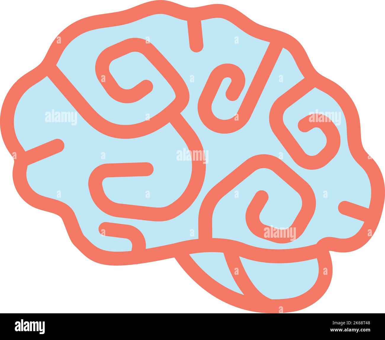 Brain symbol. Neurology sign. Human intelligence icon isolated on white ...