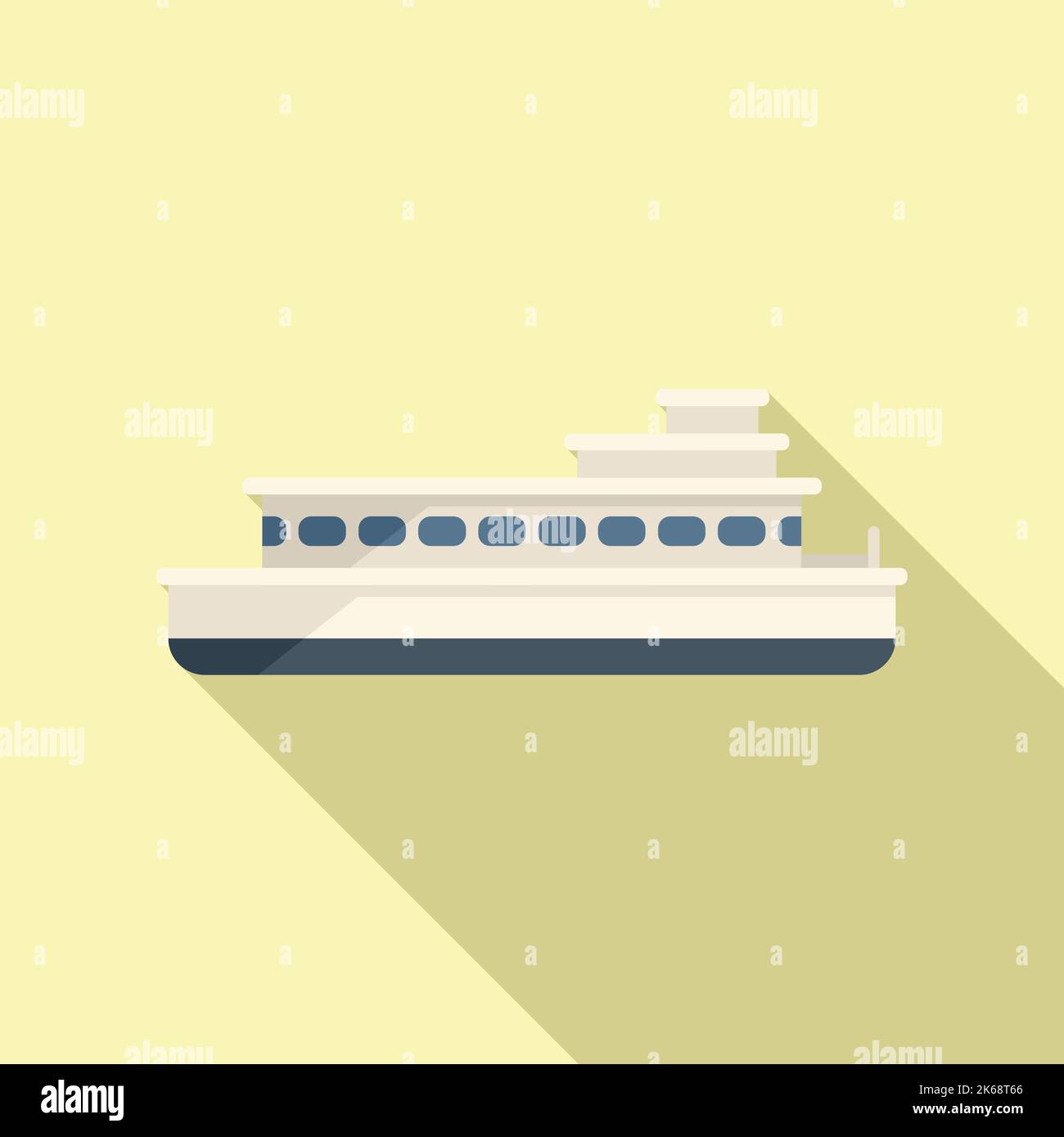 River ferry icon flat vector. Water ship. Sea steamboat Stock Vector ...