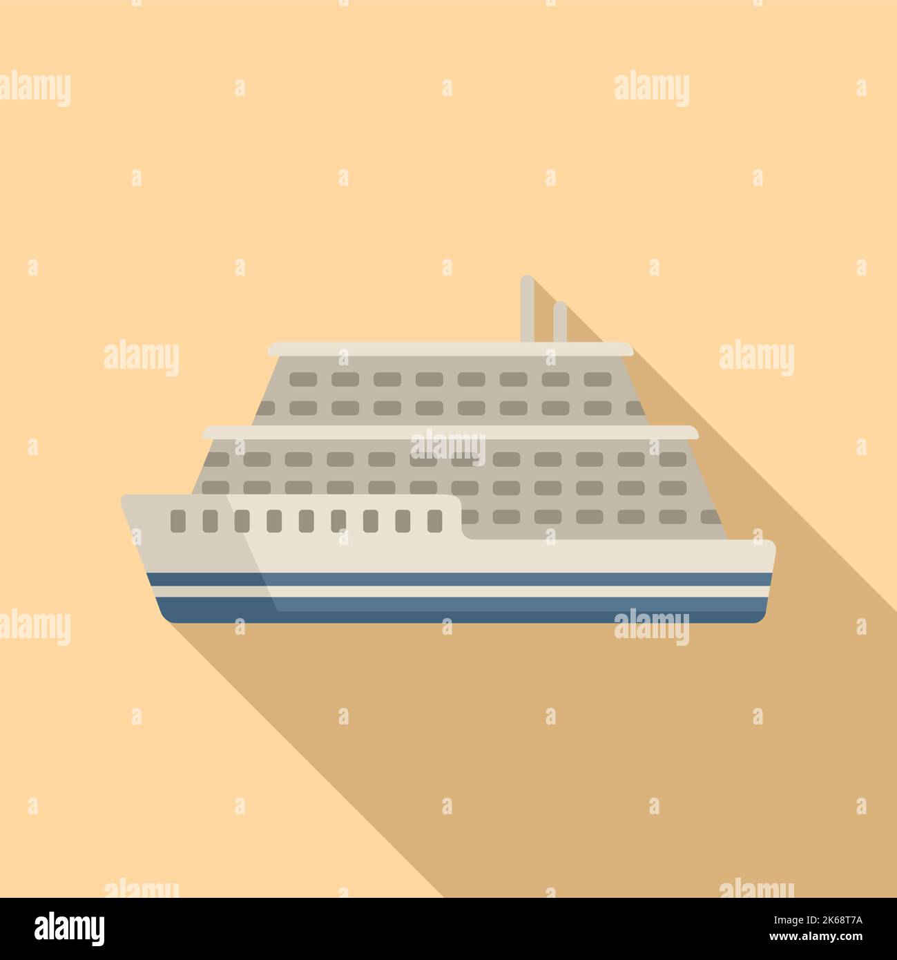 Cargo ferry icon flat vector. River ship. Water sea Stock Vector Image ...