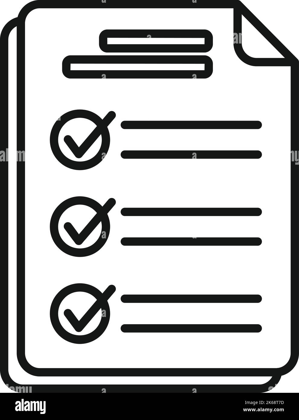 Paper mark test icon outline vector. Exam answer. Form sheet Stock ...