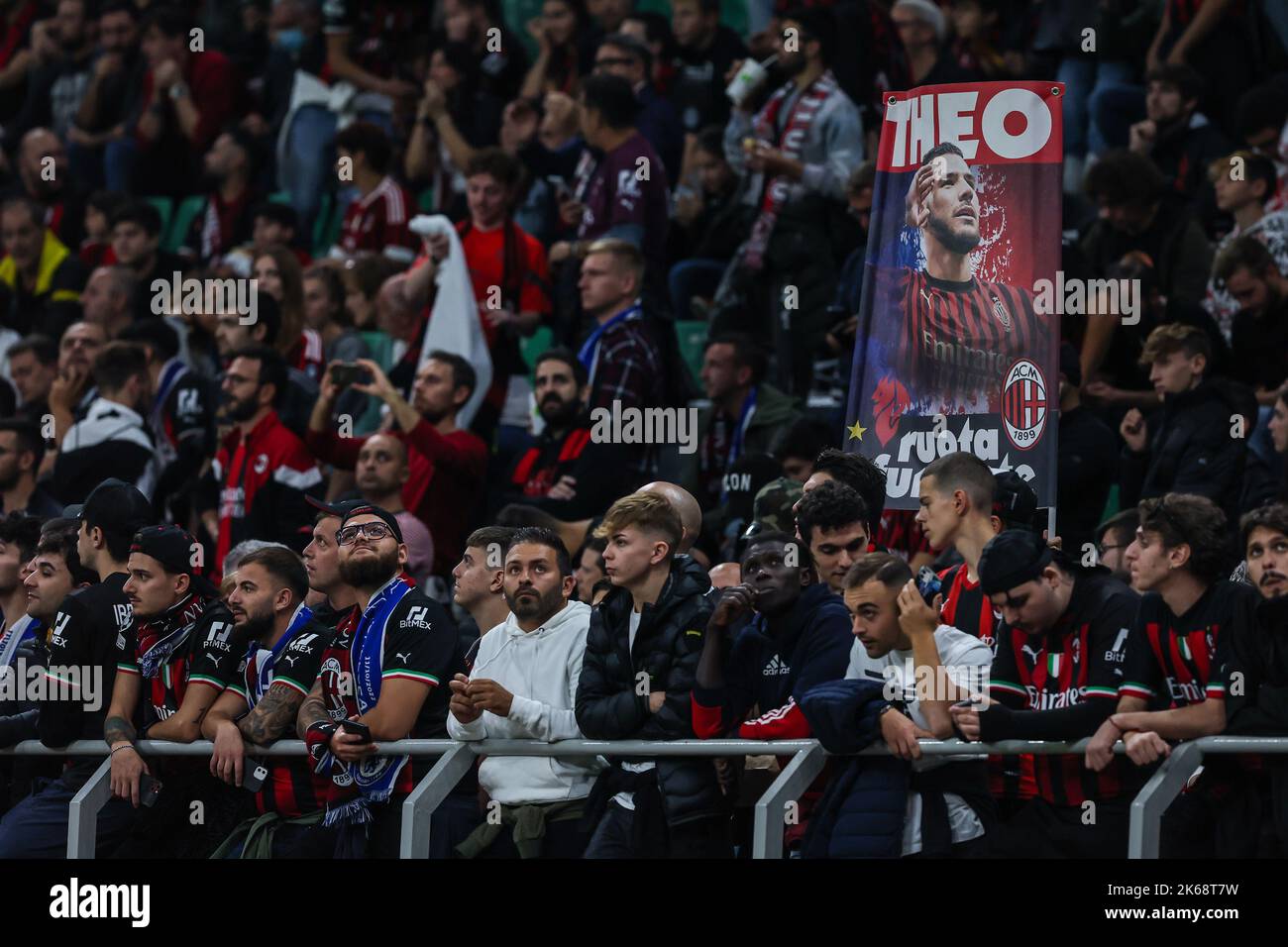 October 11, 2022, Milan, Italy: AC Milan supporters during the UEFA ...