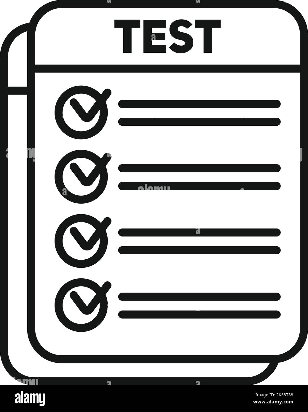 Paper test icon outline vector. Exam answer. Check form Stock Vector ...