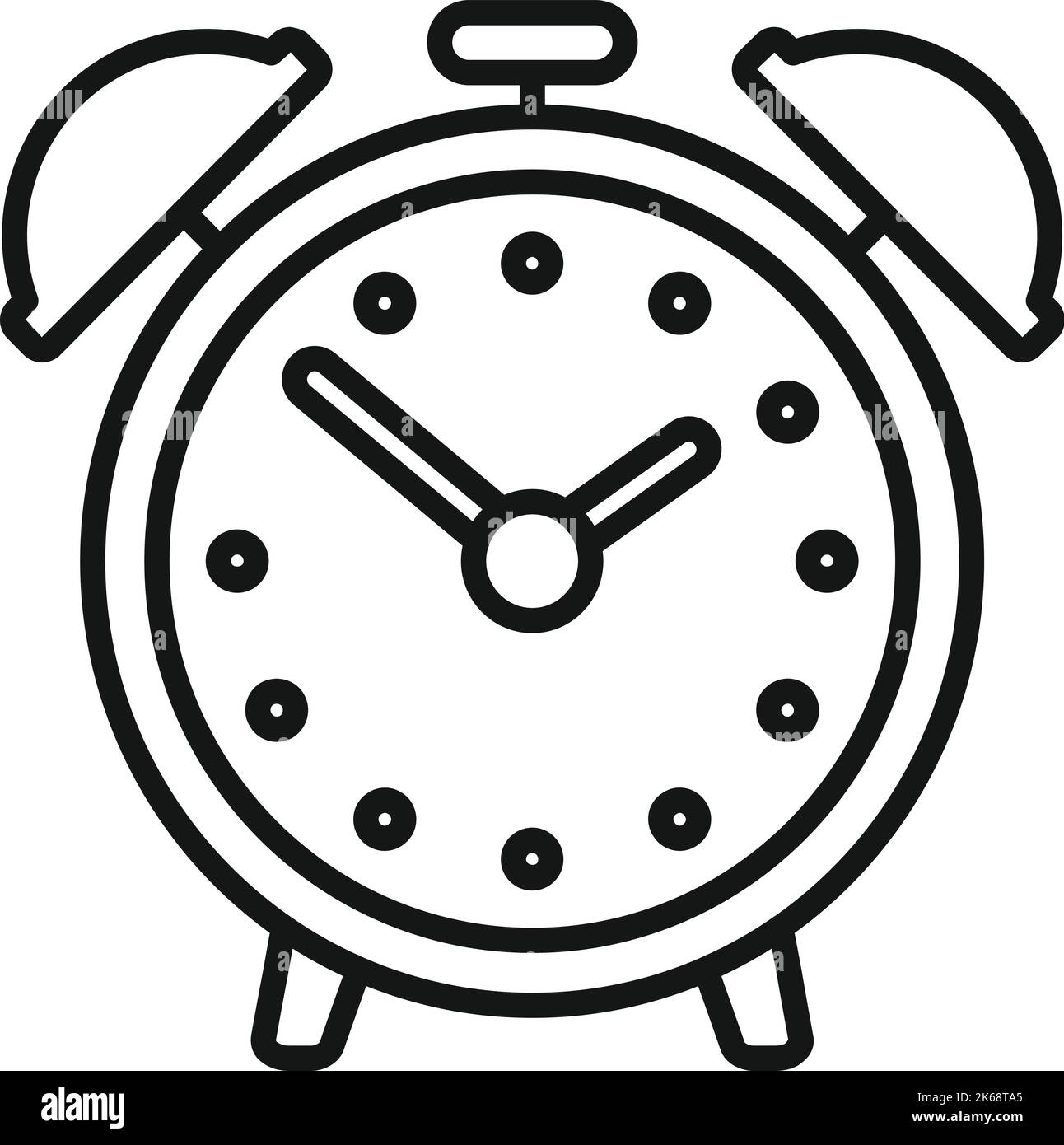 School alarm clock icon outline vector. Test exam. Paper check Stock ...
