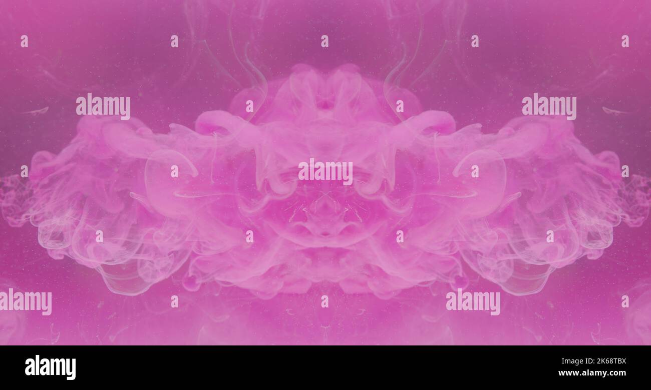 color smoke cloud abstract banner pink ink vapor Stock Photo - Alamy