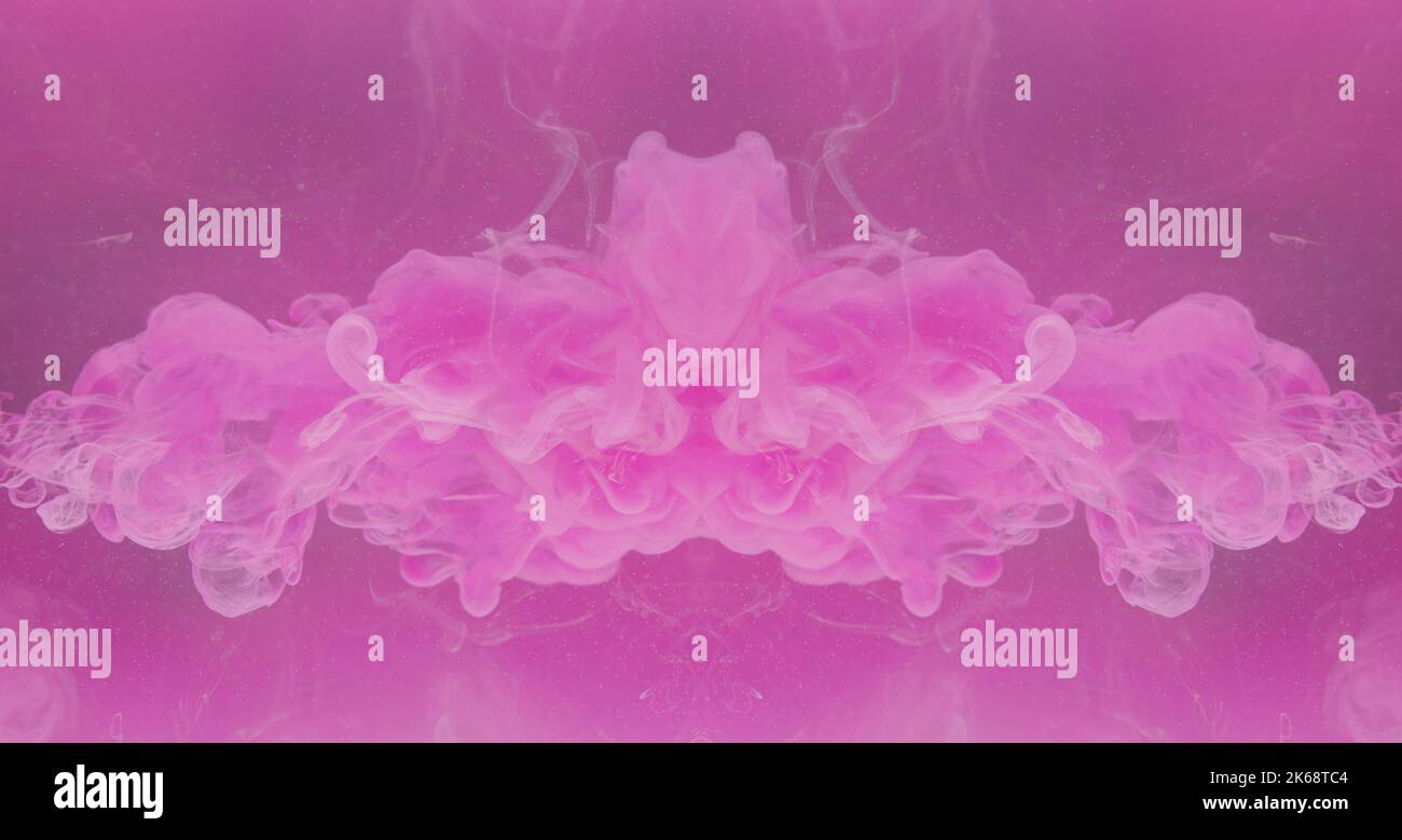 color vapor ink water pink paint drop fume cloud Stock Photo - Alamy