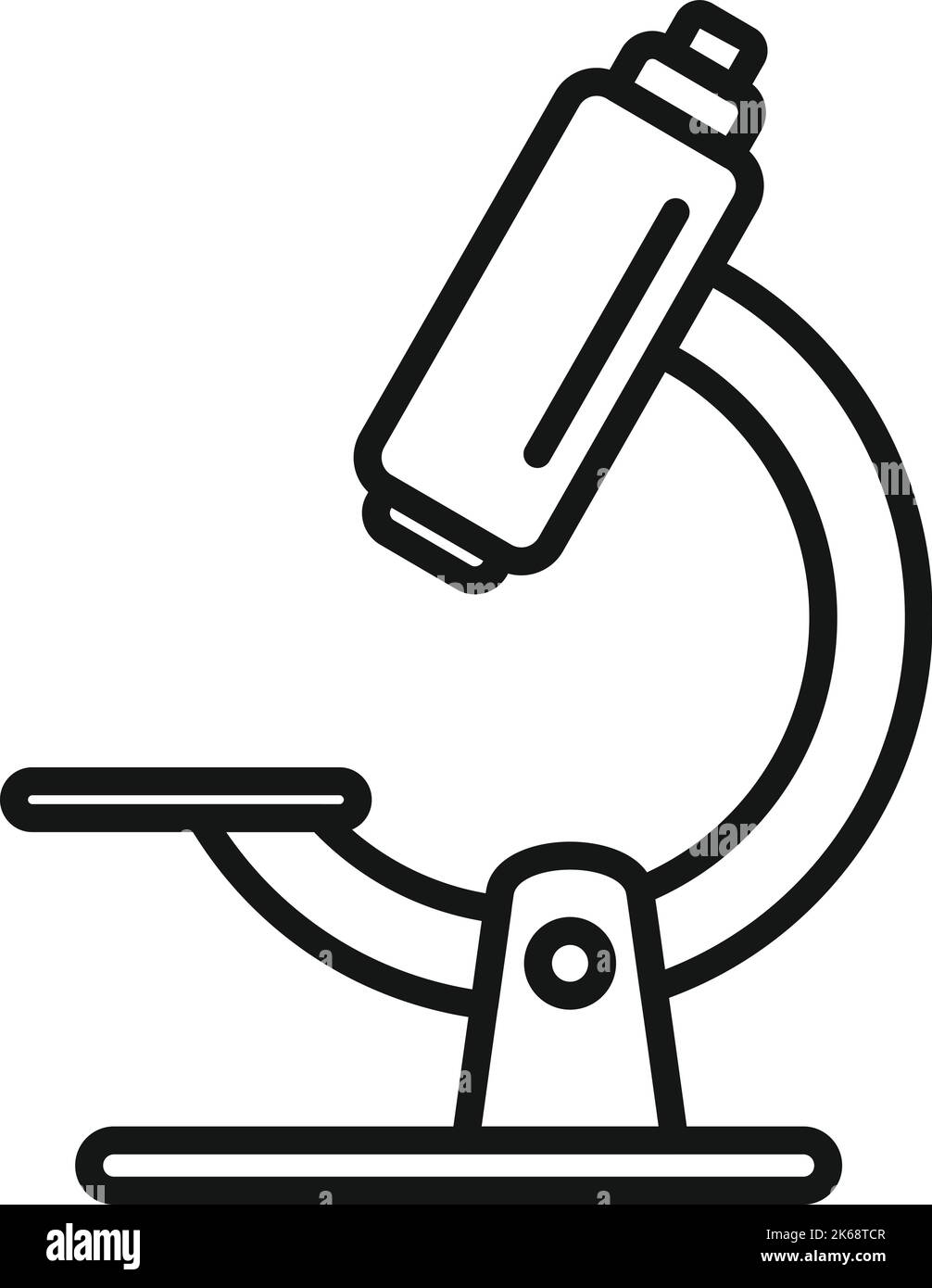 School microscope icon outline vector. Examination check. Mark result ...