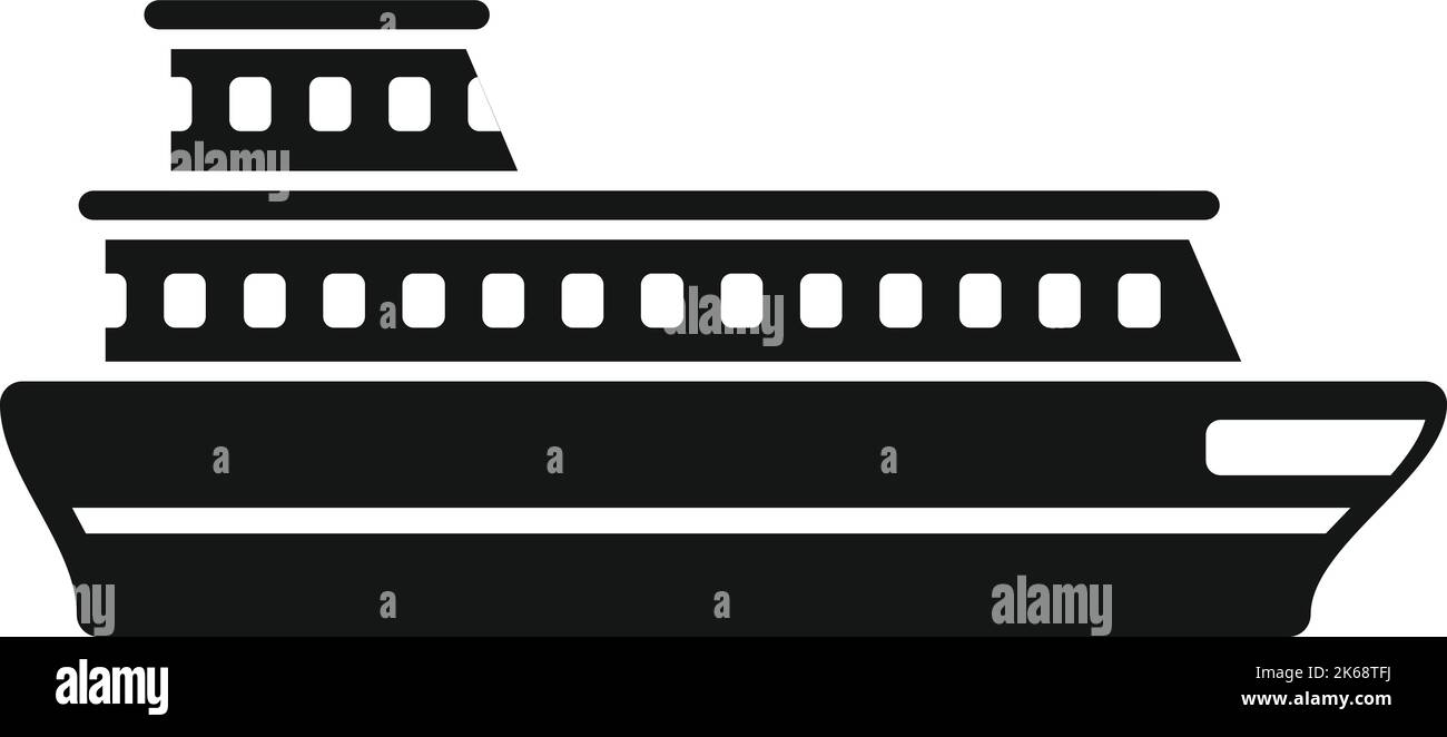 River ferry icon simple vector. Water ship. Sea steamboat Stock Vector ...