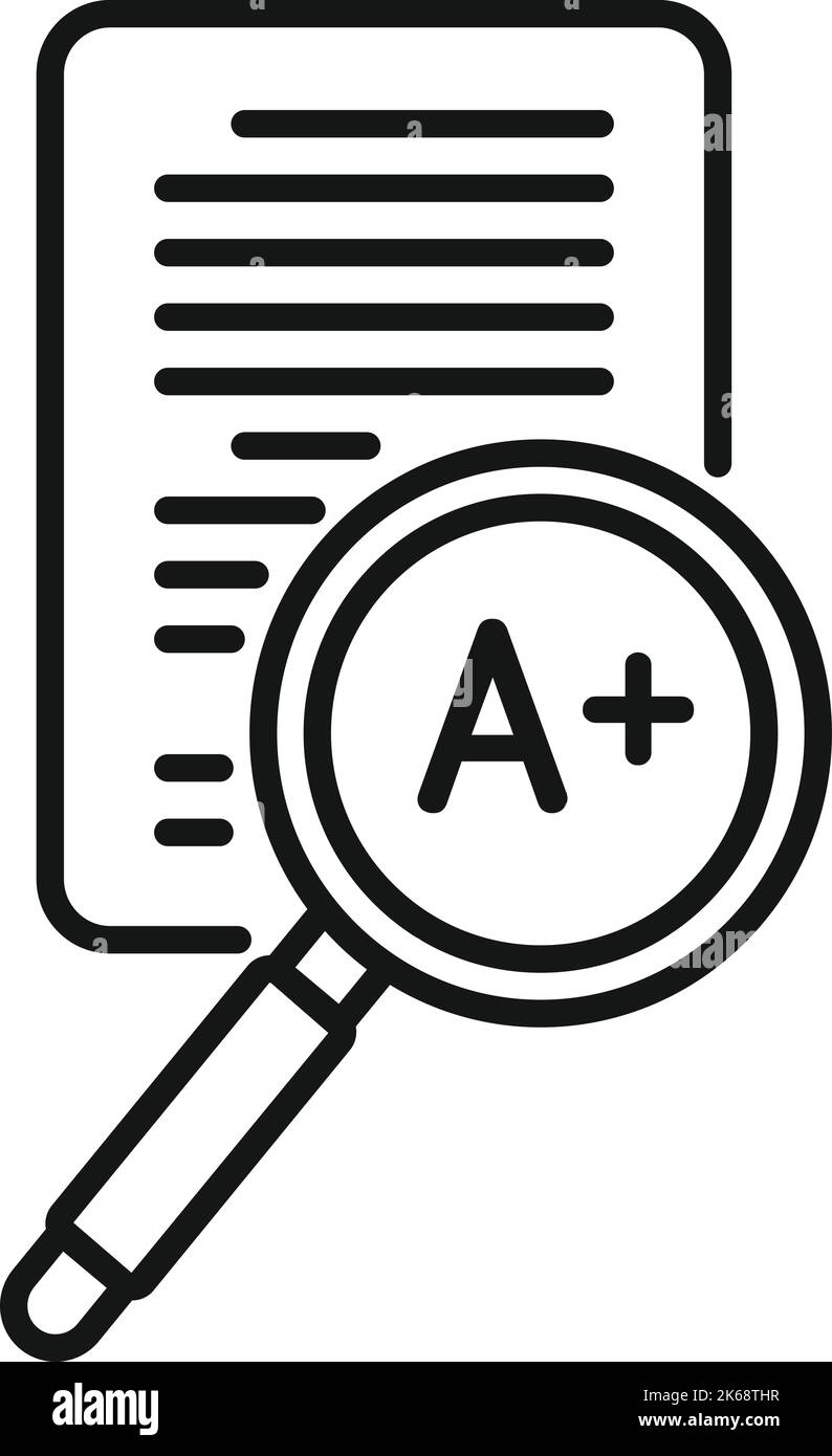 Test paper icon outline vector. Check form. Sheet mark Stock Vector ...
