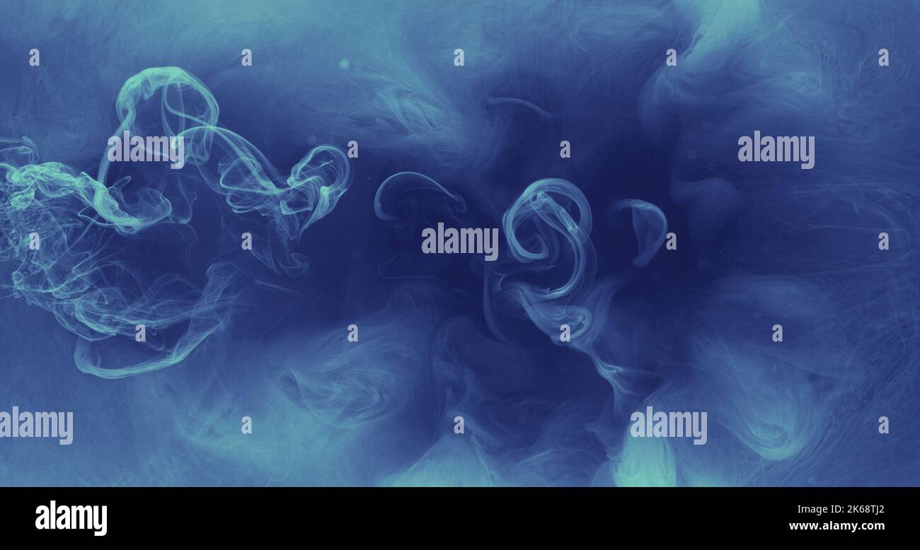 color smoke banner paint water blue fume texture Stock Photo - Alamy