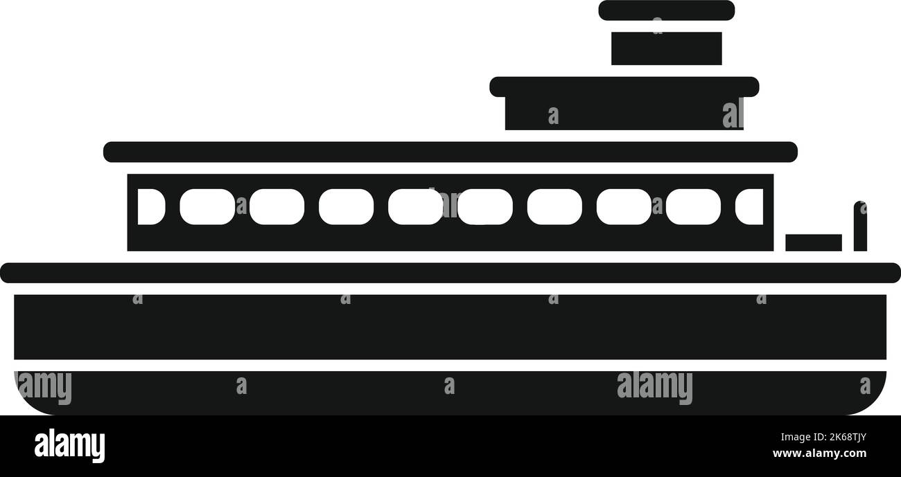 Water ferry boat icon simple vector. River ship. Sea steamboat Stock ...