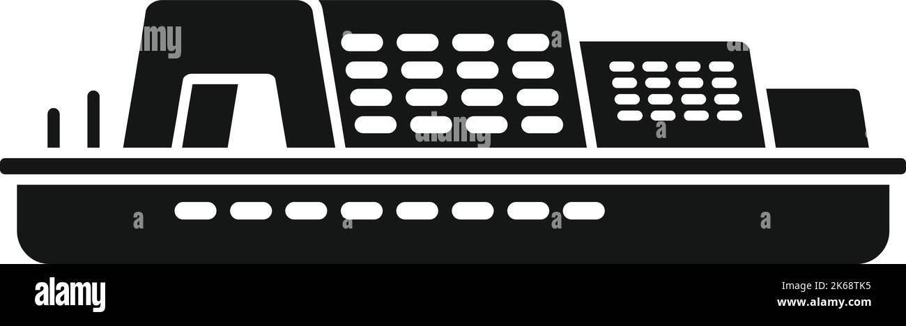 Sea ferry icon simple vector. Boat water. Cargo front Stock Vector ...