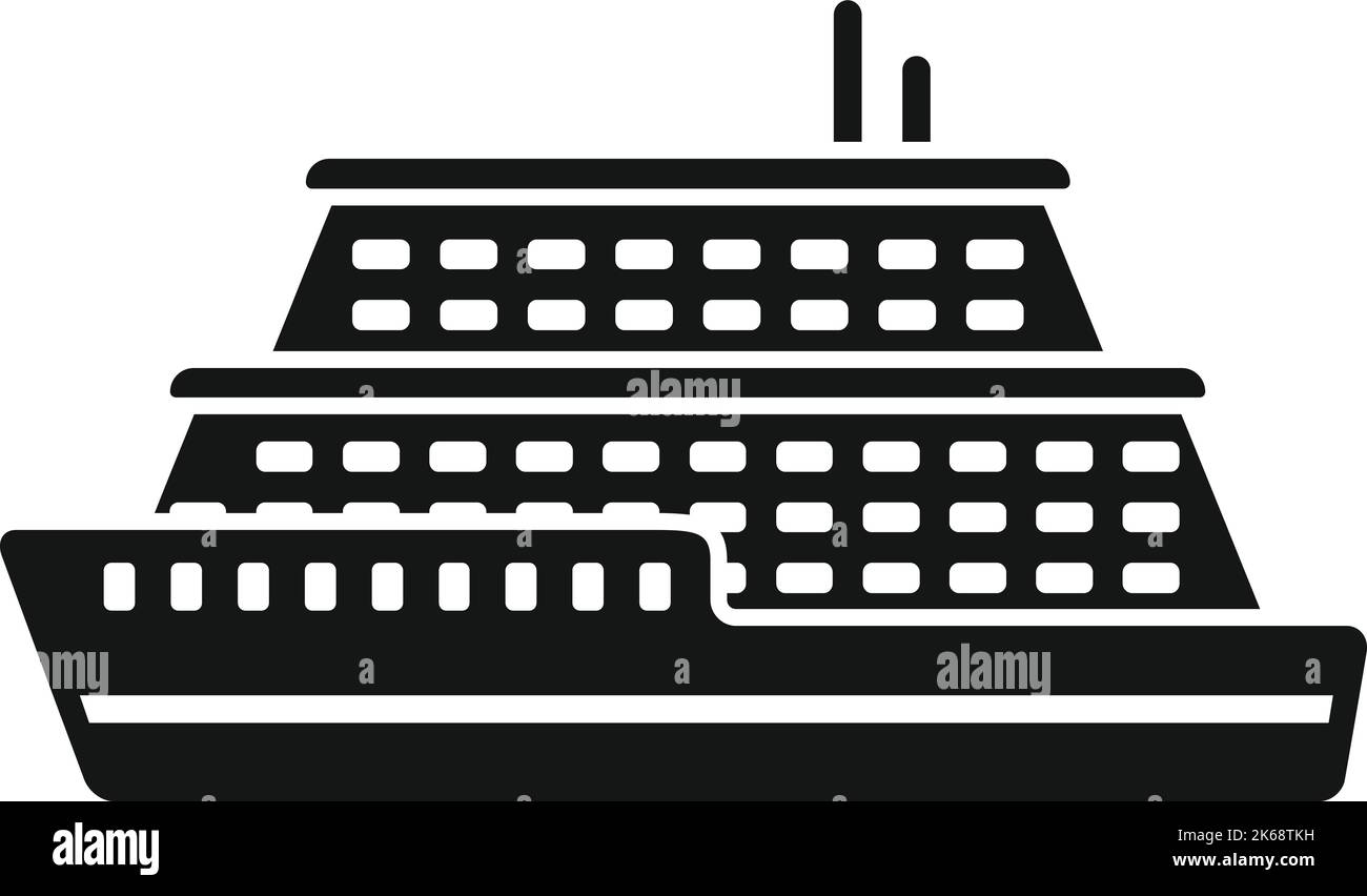 Cargo ferry icon simple vector. River ship. Water sea Stock Vector ...