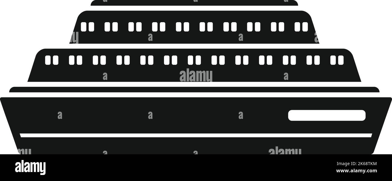 Ferry boat icon simple vector. Water sea. Front cargo Stock Vector ...