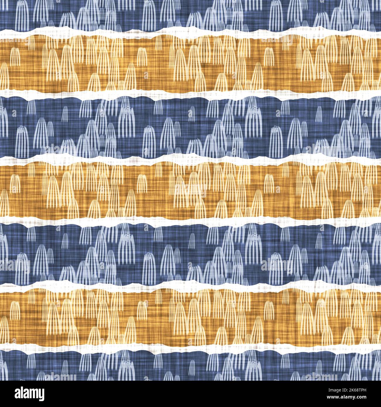 Seamless French country kitchen stripe fabric pattern print. Blue ...