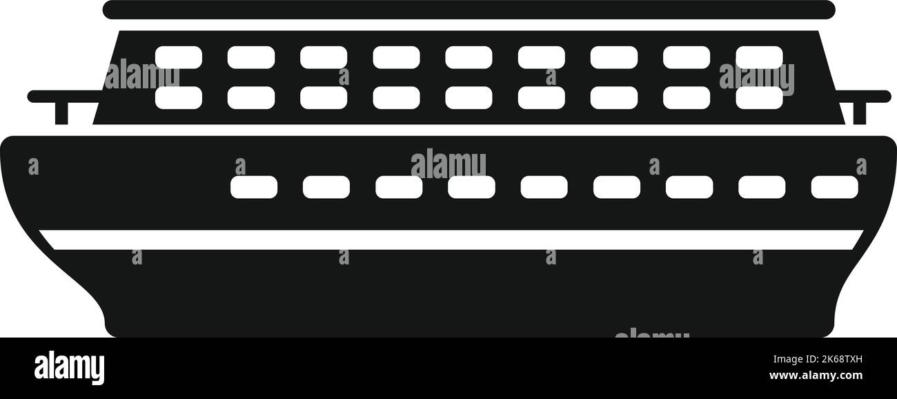 Ferryboat icon simple vector. River ship. Water cargo Stock Vector ...