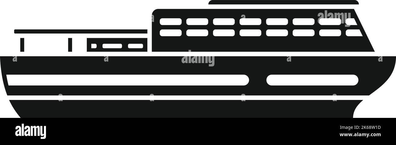 Passenger ferry icon simple vector. River ship. Water sea Stock Vector ...