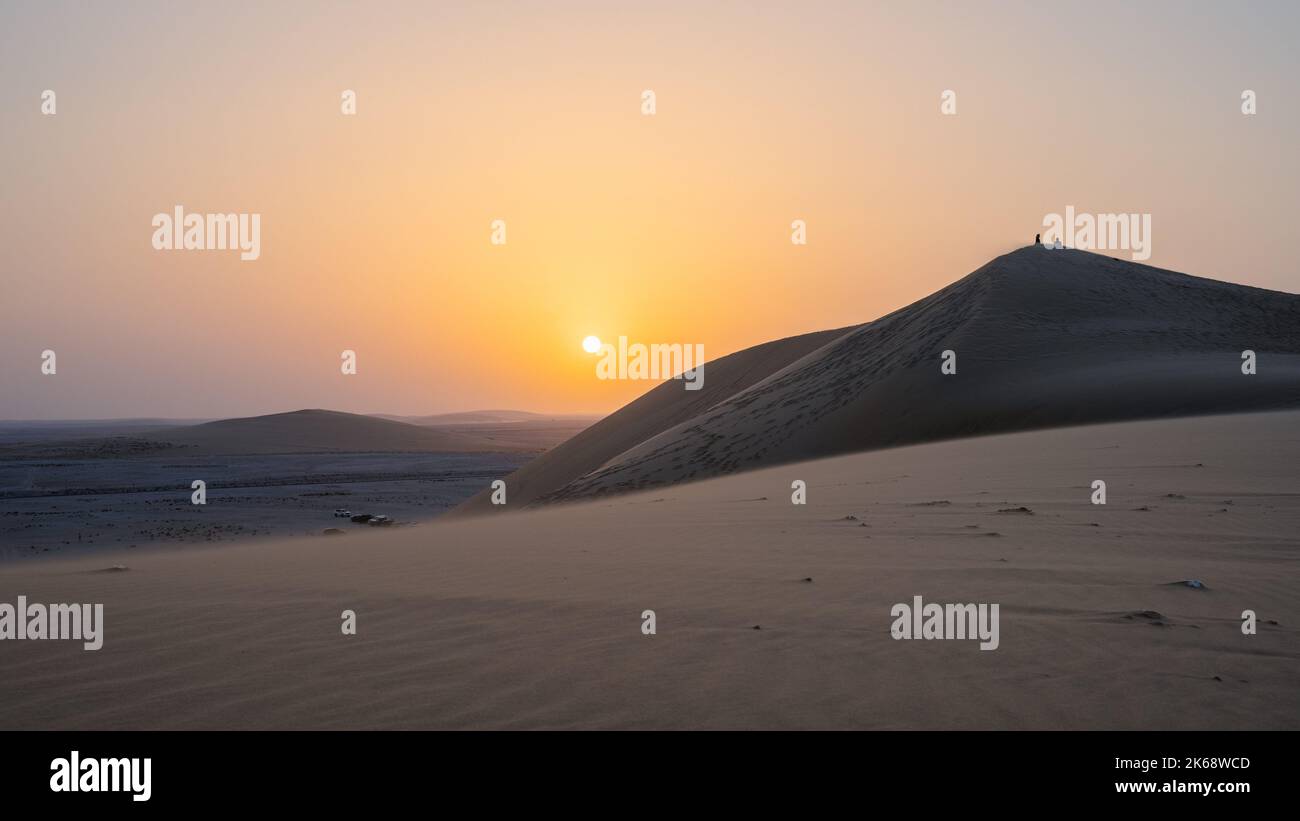 beautiful desert landscape at Sea Line beach in Qatar Stock Photo - Alamy