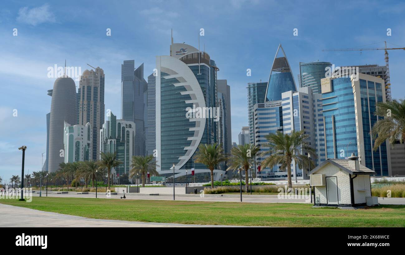 Doha skyline during day hi-res stock photography and images - Alamy