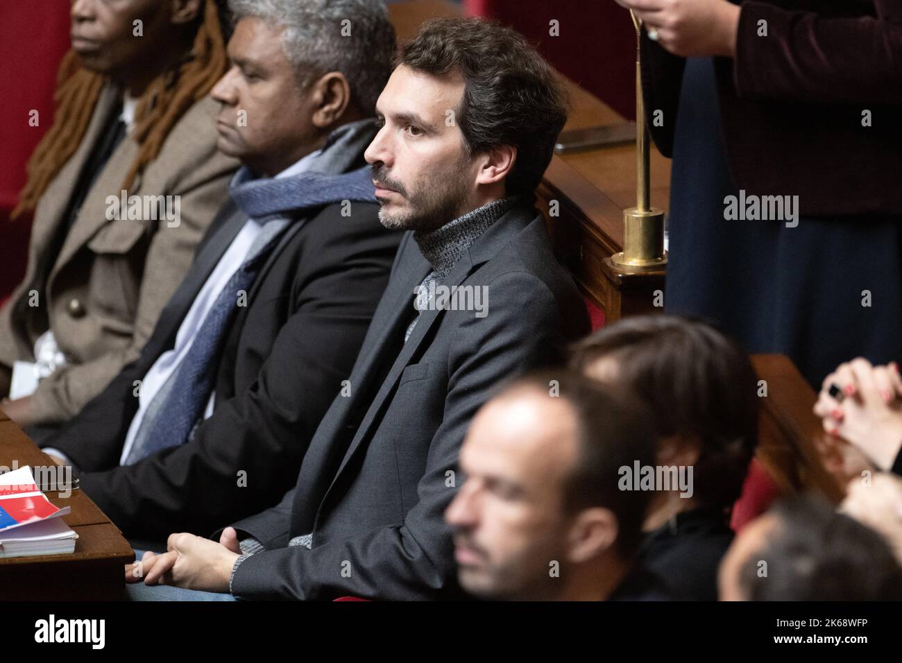 Deputy Bastien Lachaud attends a session of Questions to the Government ...