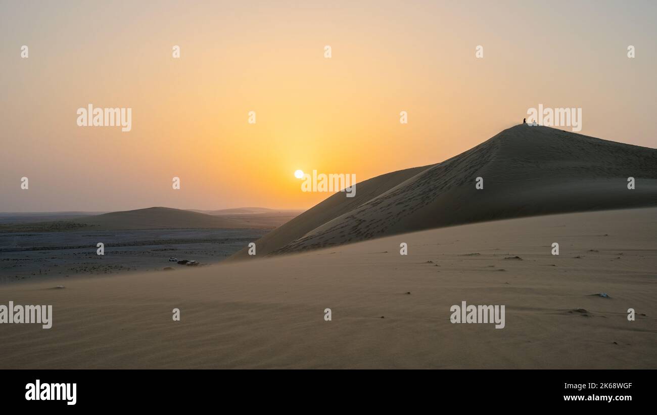 beautiful desert landscape at Sea Line beach in Qatar Stock Photo - Alamy