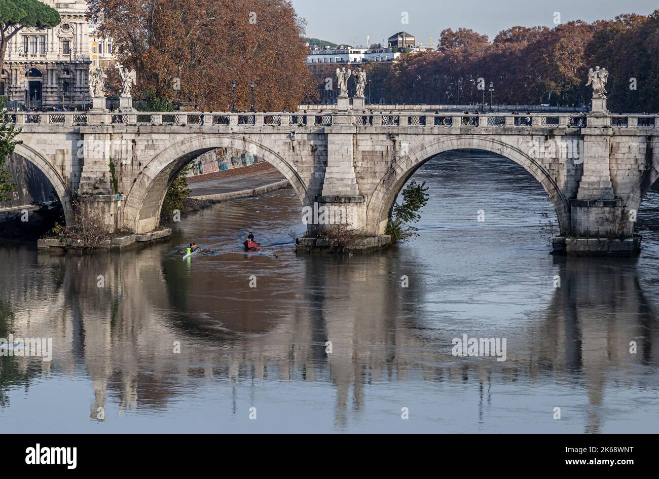ROME, ITALY - DECEMBER 06, 2019: Group Of People Training On Kayak ...