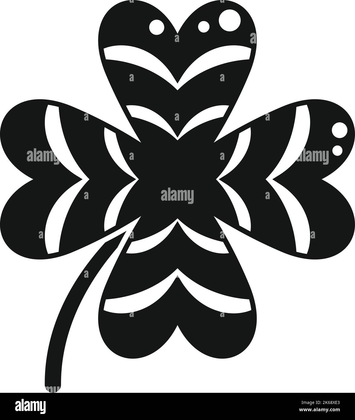 Clover icon simple vector. Four leaf. Irish luck Stock Vector Image ...