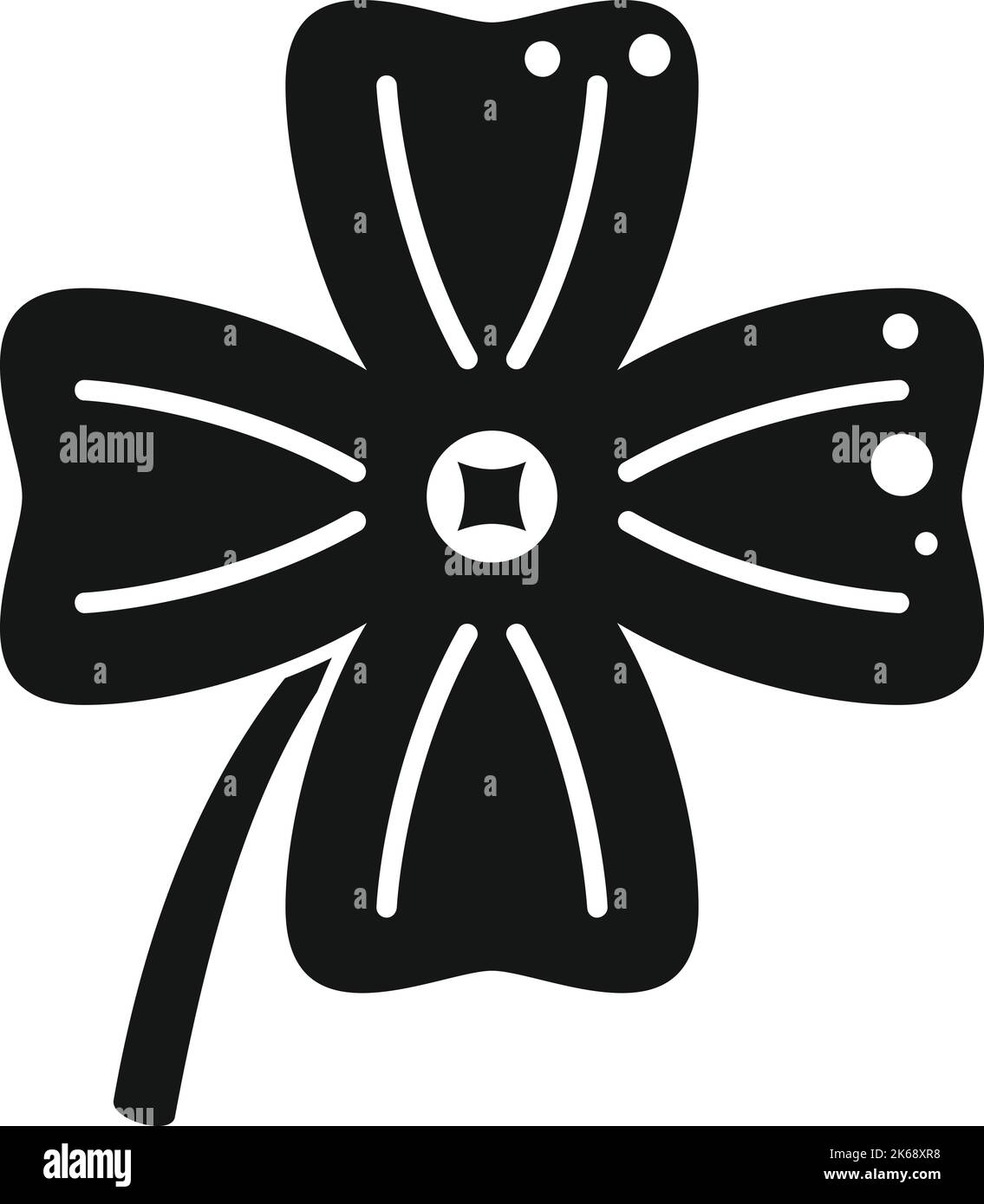 Lucky clover icon simple vector. Four leaf. Fortune luck Stock Vector ...