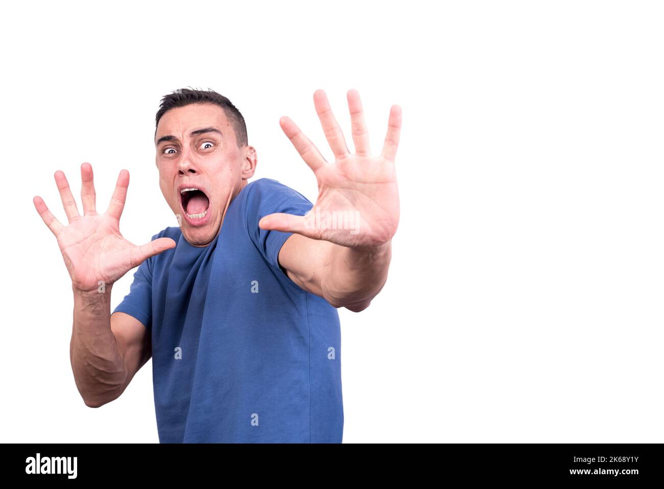 Person doing the stop sign hi-res stock photography and images - Alamy