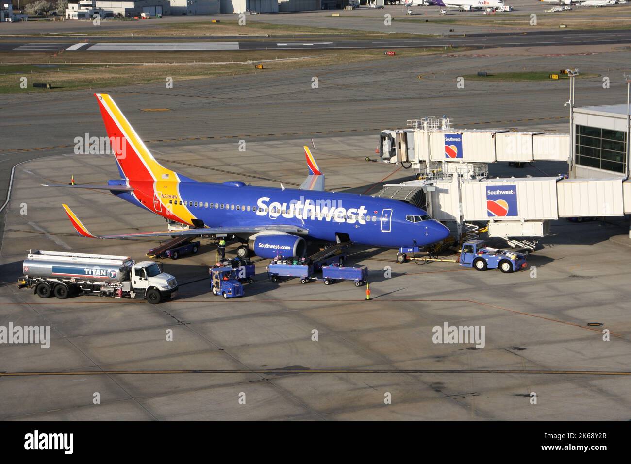 A Southwest at the Terminal at T.F. Green Airport Stock Photo - Alamy