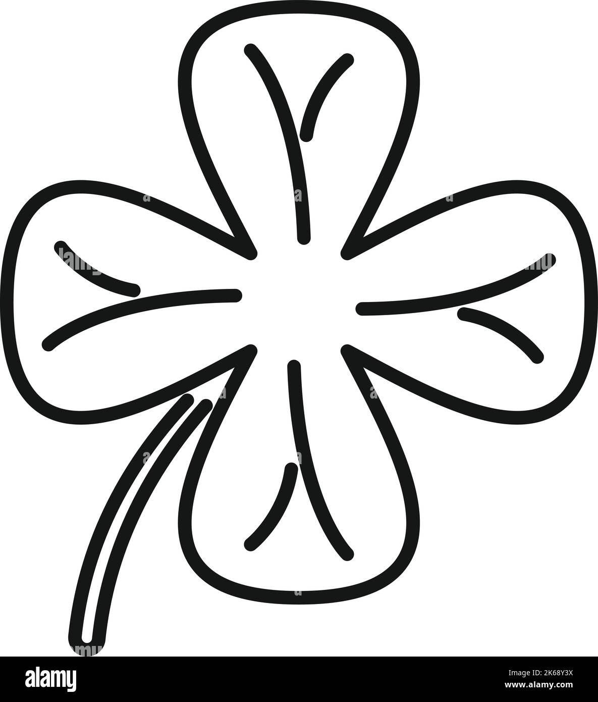 Clover icon outline vector. Four leaf. Irish luck Stock Vector Image ...