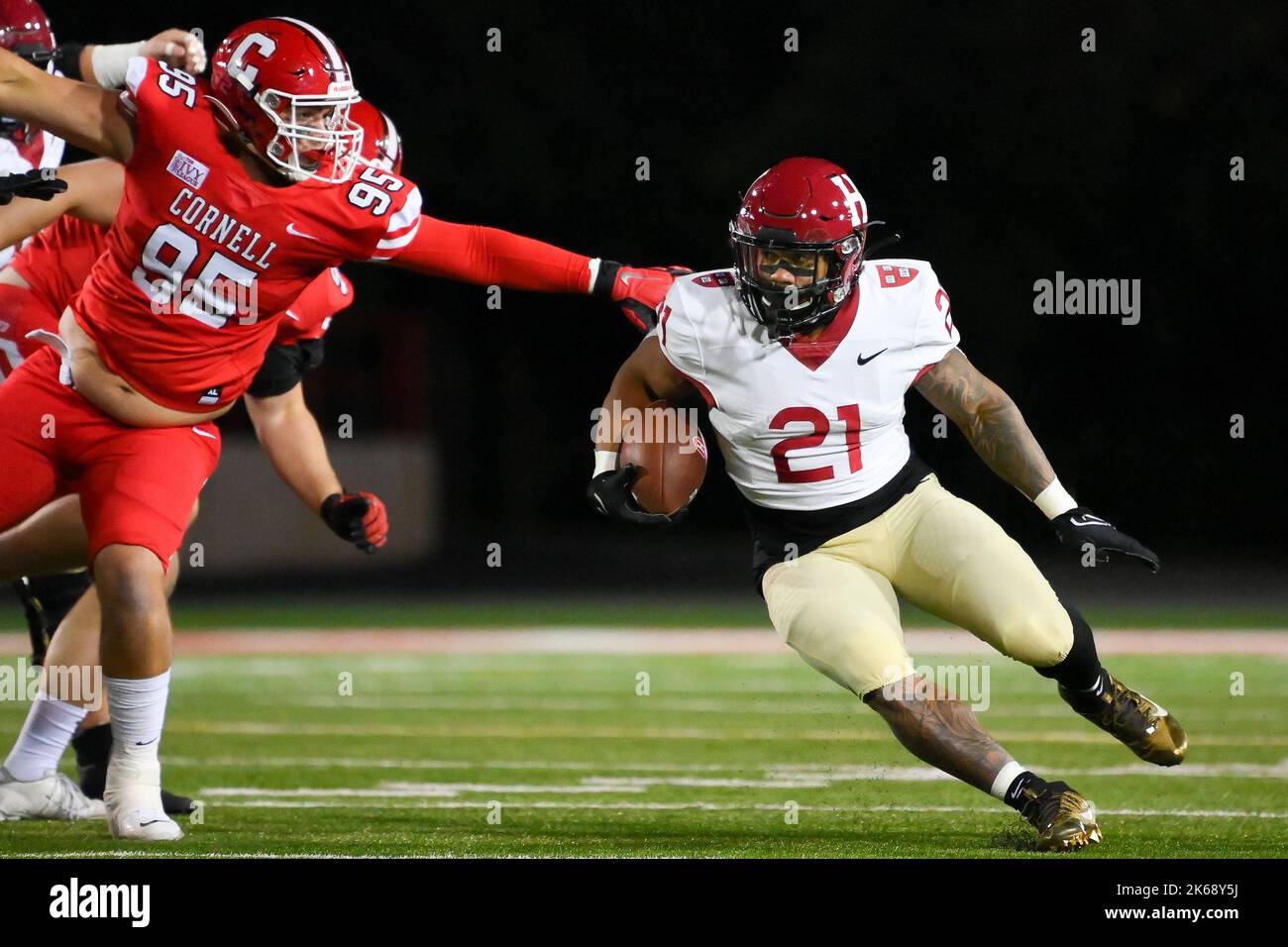 October 7, 2022: Harvard Crimson running back Aidan Borguet (21) runs ...