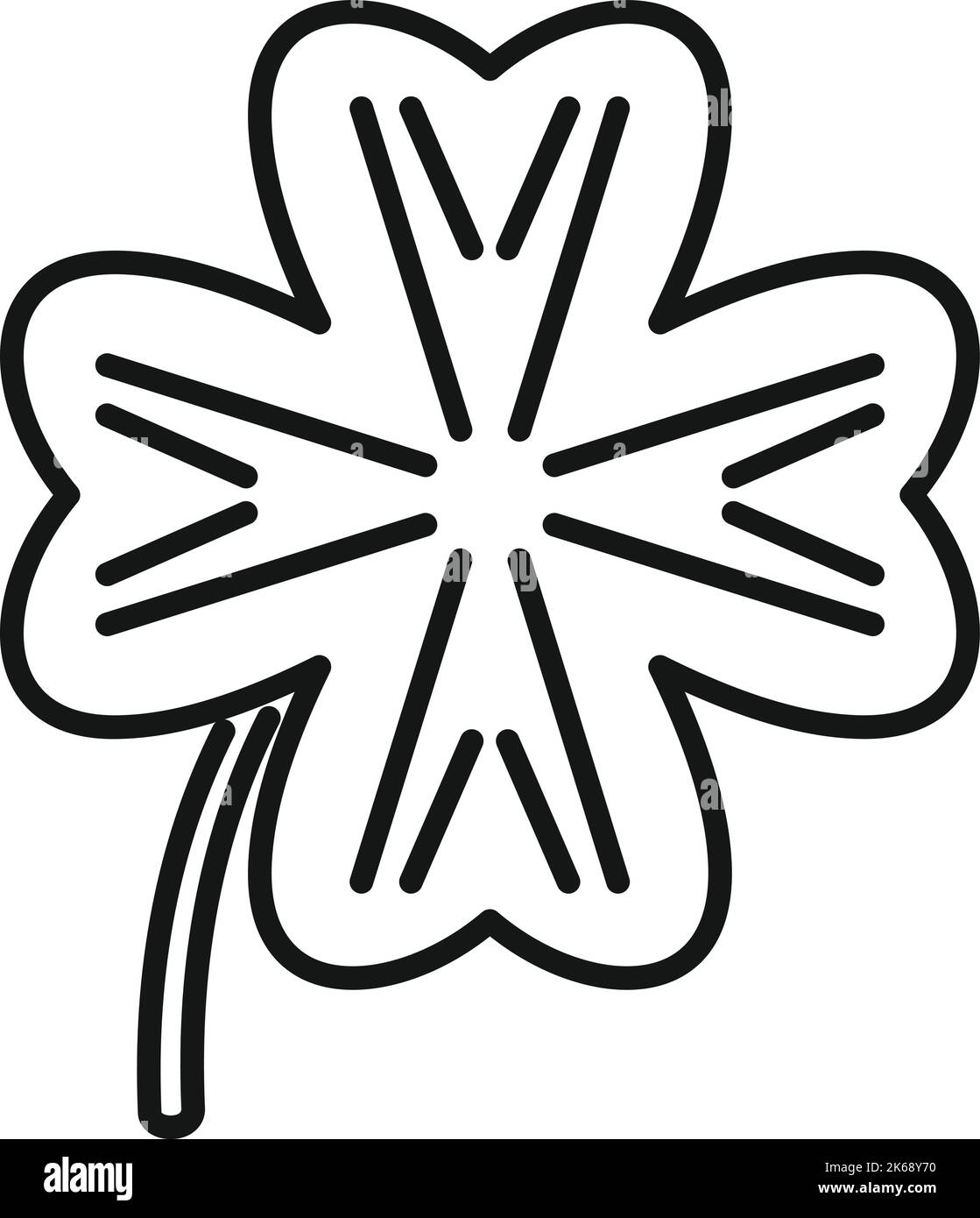 Clover button icon outline vector. Ireland day. Irish luck Stock Vector ...