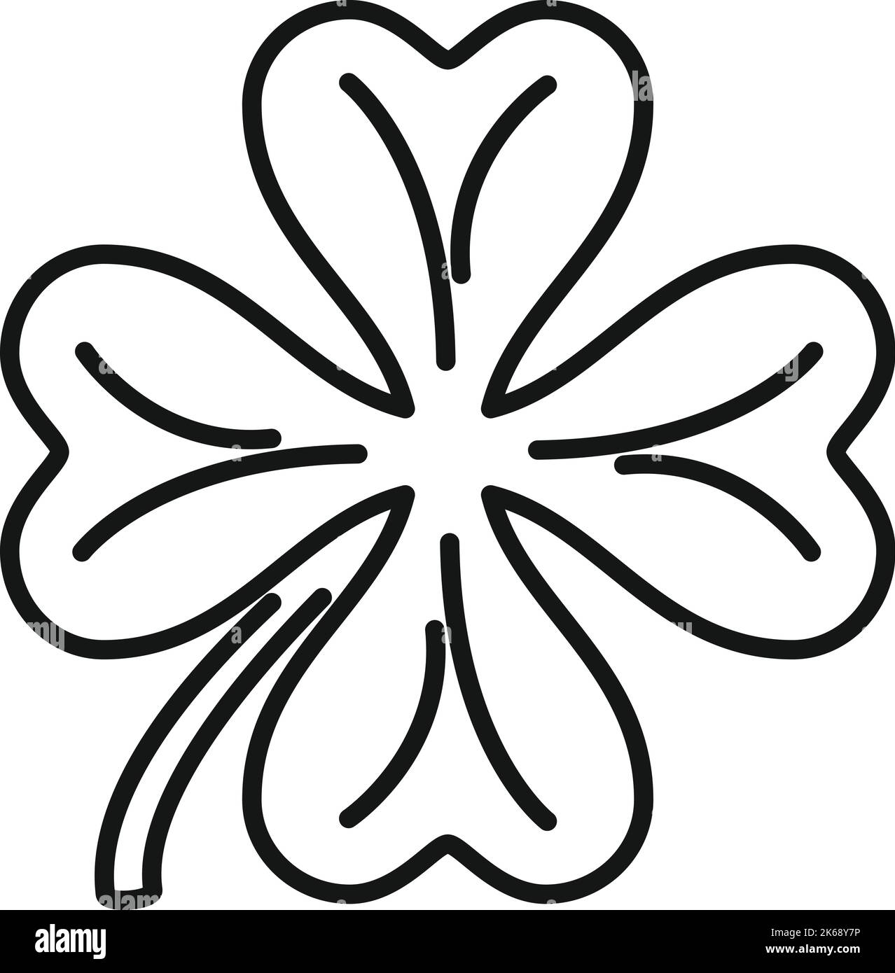 Clover leaves icon outline vector. Irish luck. Ireland day Stock Vector ...