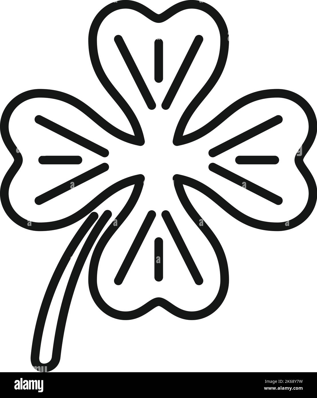 Shape clover icon outline vector. Irish luck. Ireland day Stock Vector ...