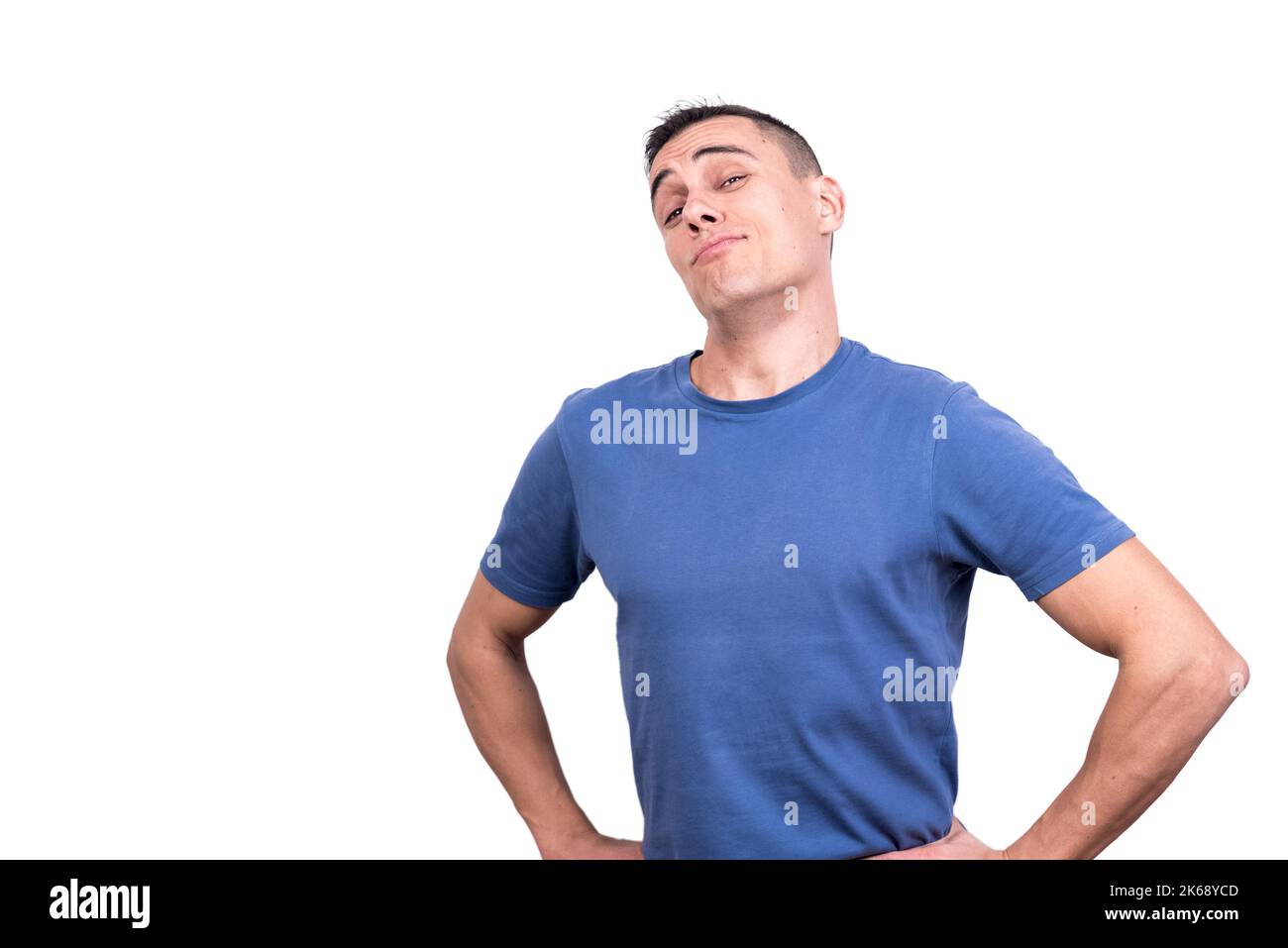Proud man with his hands on his hips Stock Photo - Alamy