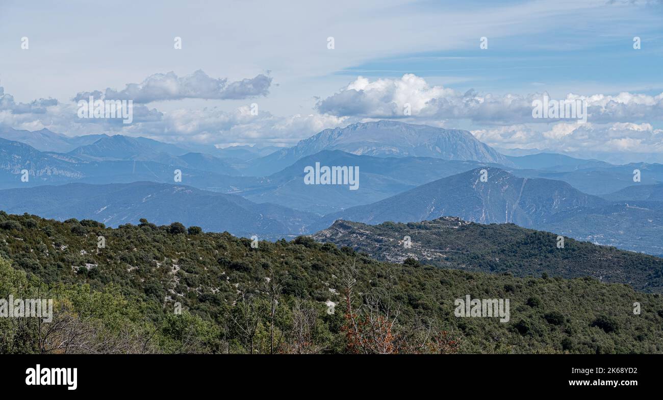 magnificent view over the Parque natural de la Sierra y los Cañones de ...
