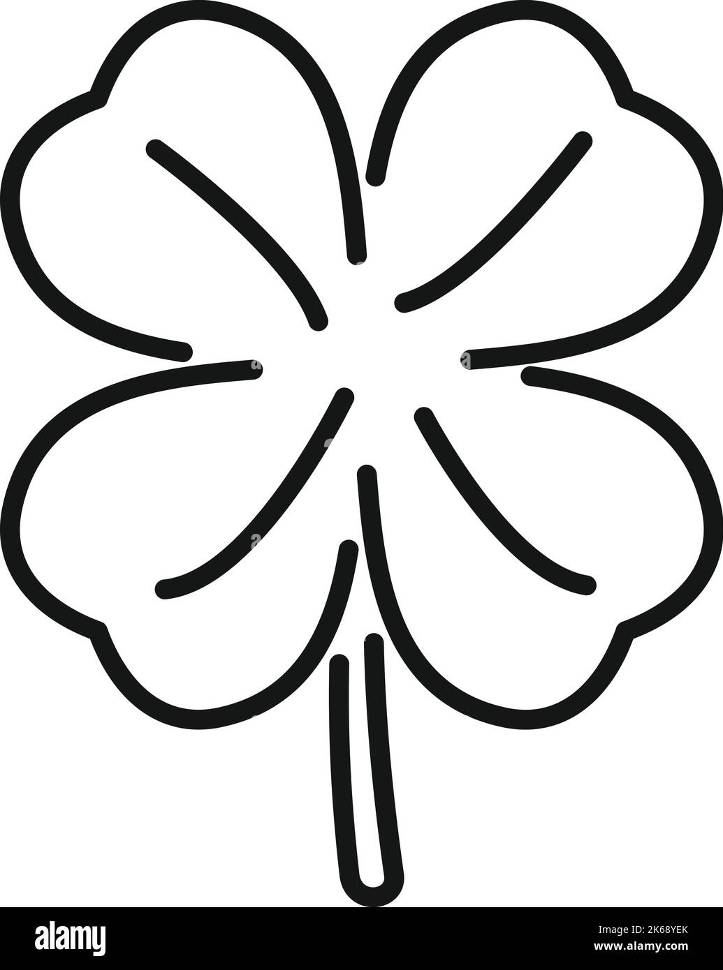 Clover plant icon outline vector. Irish luck. Lucky day Stock Vector ...