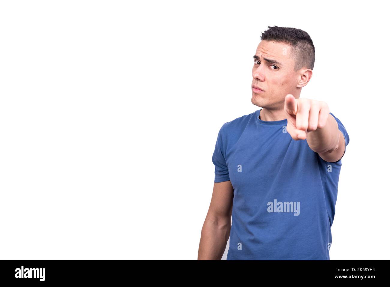 Angry man pointing finger Cut Out Stock Images & Pictures - Alamy