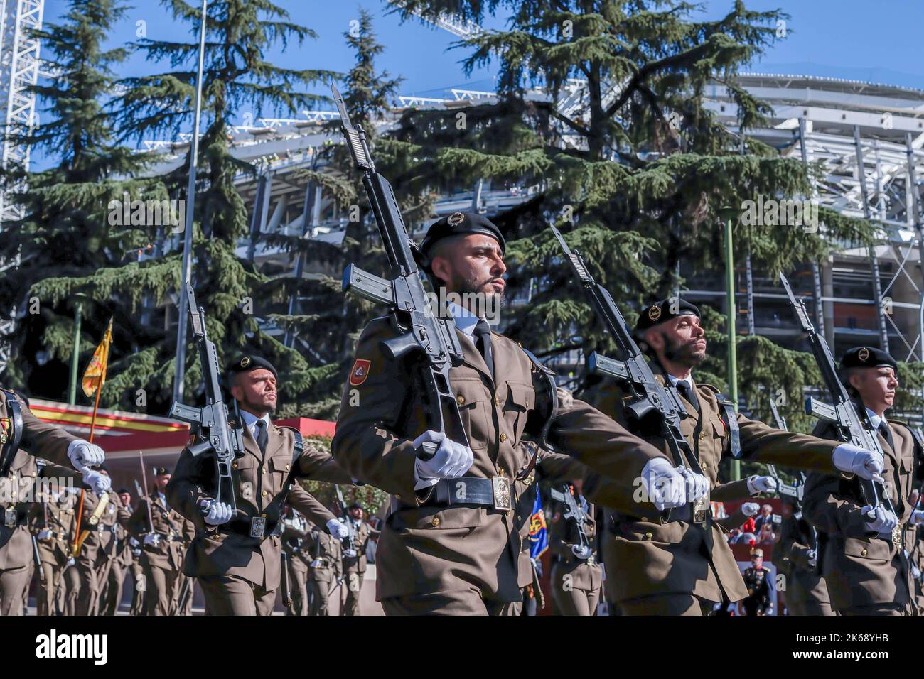 Madrid, Spain. 12th Oct, 2022. Several soldiers march during the ...