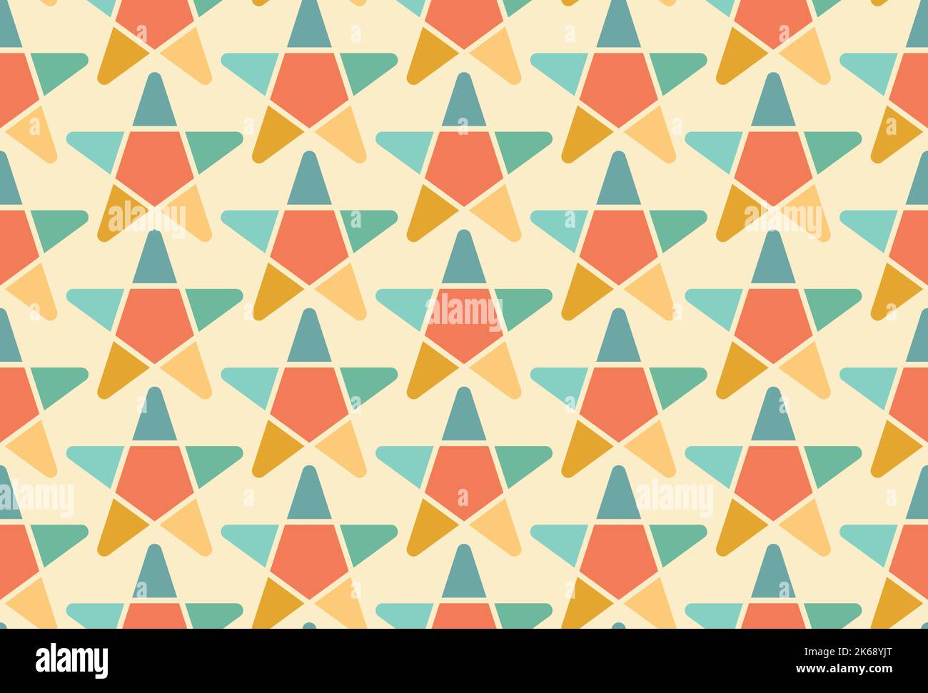 Retro seamless pattern star vintage carnival flat. Light infinity print ...