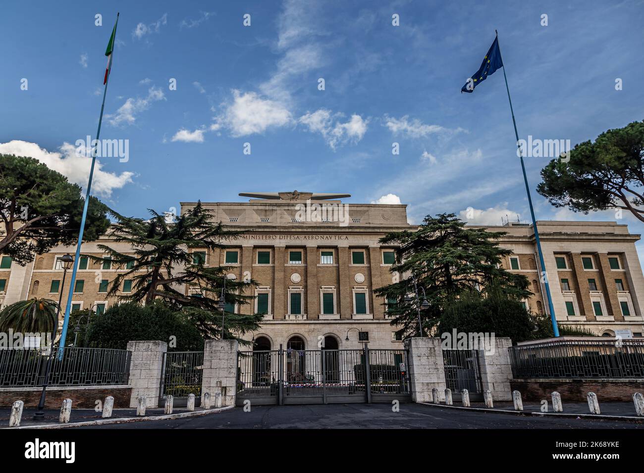 ROME, ITALY - DECEMBER 07, 2019: Front view on Ministry of Aeronautical ...